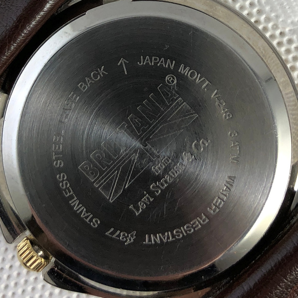 Levi's | Accessories | Vintage Brittania Levi Strauss Brown Strap Watch ...